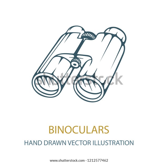Binocular Binocular Hand Drawing Vector Illustration Stock Vector ...