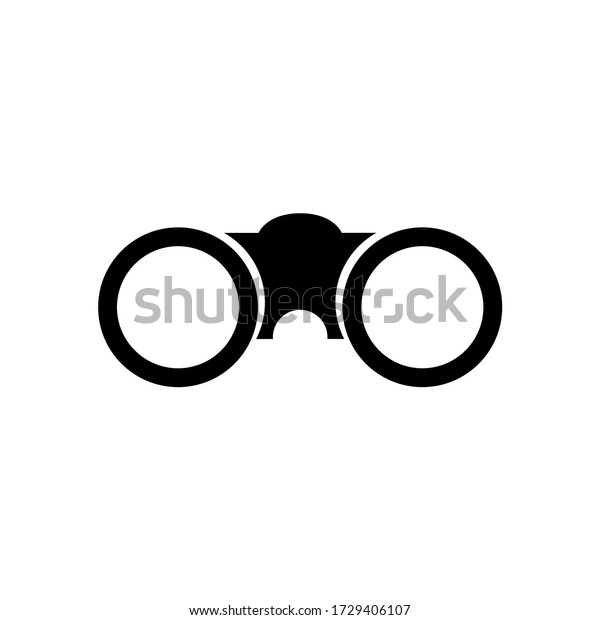 Binoculars Icon Logo Isolated On White Stock Vector (Royalty Free ...