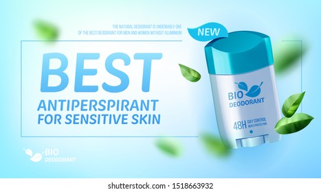 Bio Deodorant Vector Banner Template Male Stock Vector (Royalty Free ...