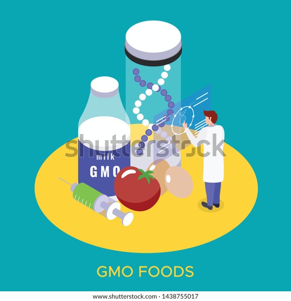 Bio Engineering Gmo Products Research Lab Stock Vector (Royalty Free ...
