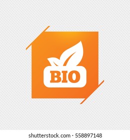 Bio Product Sign Icon Leaf Symbol Stock Vector (Royalty Free) 558897148 ...
