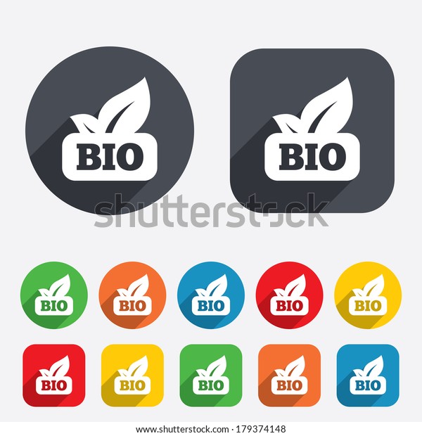 Bio Product Sign Icon Leaf Symbol Stock Vector (Royalty Free) 179374148 ...