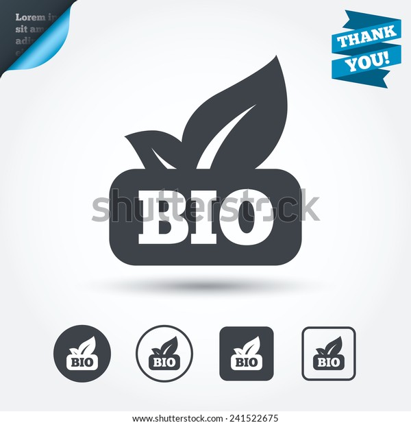 Bio Product Sign Icon Leaf Symbol Stock Vector (Royalty Free) 241522675 ...
