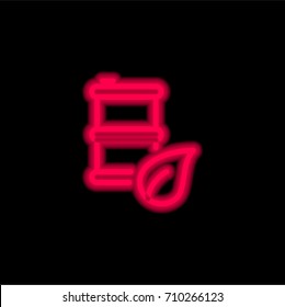 Bio Red Glowing Neon Ui Ux Stock Vector (Royalty Free) 710266123 ...