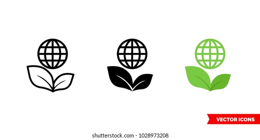 Bio Symbols Icon 3 Types Color Stock Vector (Royalty Free) 1028973208