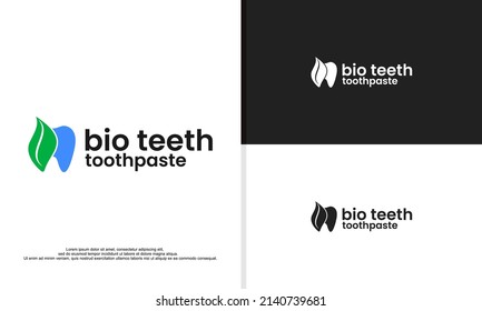 Bio Toothpaste Logo Design Illustration Stock Vector (Royalty Free ...