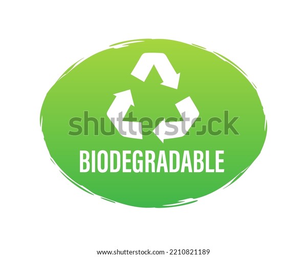 Biodegradable Recyclable Label Bio Recycling Eco Stock Vector (Royalty ...