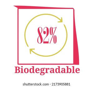 Biodegradable Sign Label Vector Illustration Art Stock Vector (Royalty ...