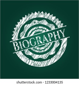 Biography Chalk Emblem Stock Vector (Royalty Free) 1233004135 ...