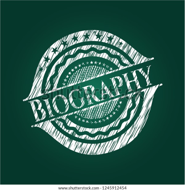 Biography On Chalkboard Stock Vector (Royalty Free) 1245912454 ...