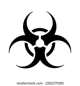 Biohazard Black Icon Black Symbol Isolated Stock Vector (Royalty Free ...