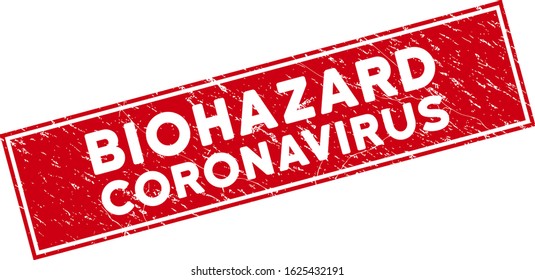 Biohazard Coronavirus Stamp Frame Red Vector Stock Vector (Royalty Free ...