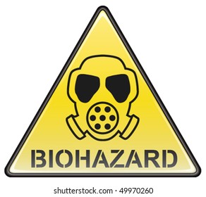 Biohazard Gas Mask Vector Triangle Hazardous Stock Vector (Royalty Free ...