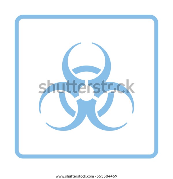 Biohazard Icon Blue Frame Design Vector: เวกเตอร์สต็อก (ปลอดค่า ...