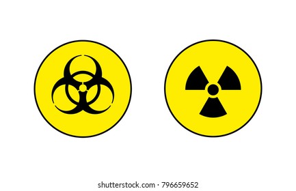 Biohazard Radiation Symbol Set Stock Vector (Royalty Free) 796659652 ...