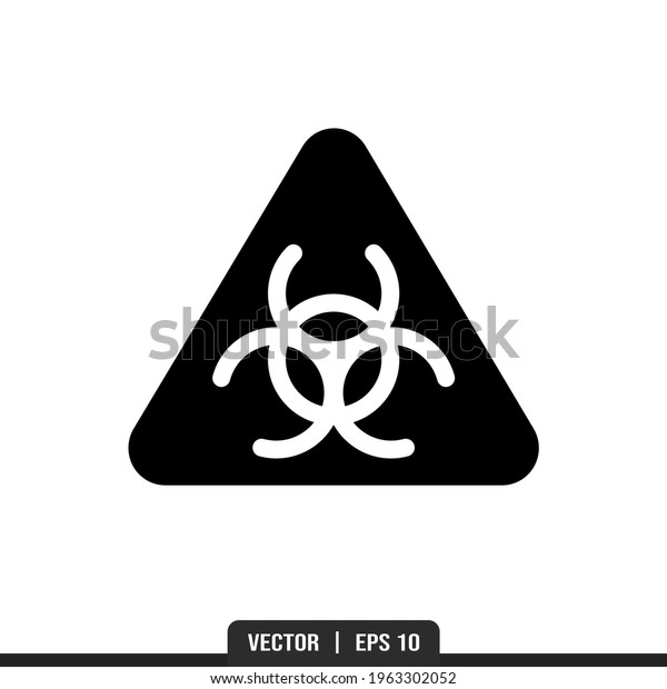 Biohazard Silhouette Icon Vector Illustration Logo Stock Vector ...