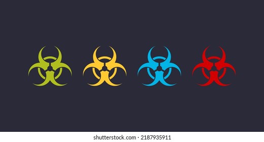 Biohazard Vector Sign Radiation Warning Signs Stock Vector (Royalty ...