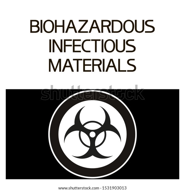 Biohazardous Infectious Materials Warning Poster Black Stock Vector ...