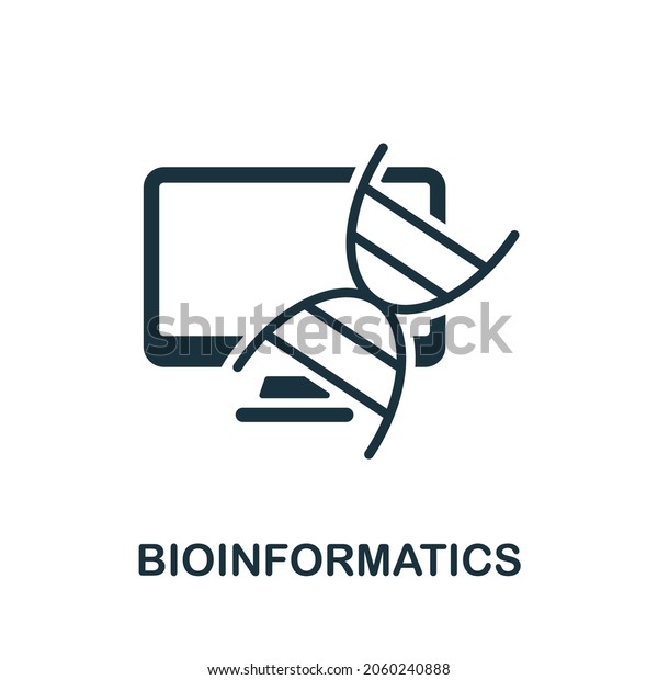 Bioinformatics Icon Monochrome Sign Bioengineering Collection Stock ...