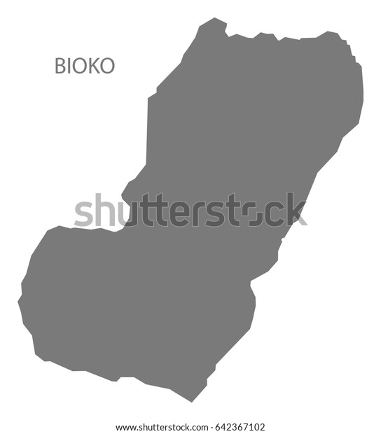 Bioko Equatorial Guinea Map Grey Illustration Stock Vector (Royalty ...