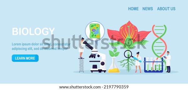 Biology Botany Subject Biologist Exploring Nature Stock Vector (Royalty ...