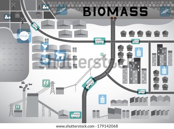 Biomass Map Gray Color Stock Vector (Royalty Free) 179142068 | Shutterstock