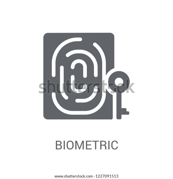 Biometric Identification Icon Trendy Biometric Identification: เวกเตอร์ ...