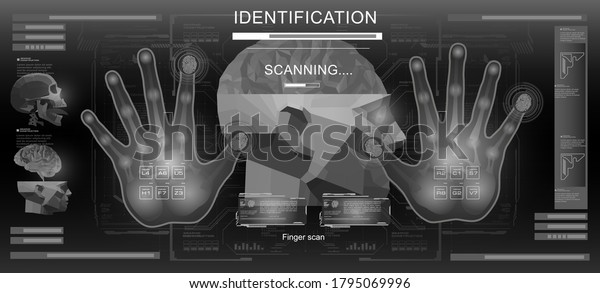 Biometric Identification Recognition System Person Holographic ...