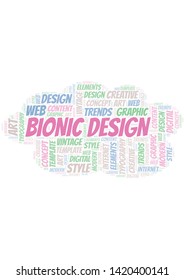 Bionic Design Word Cloud Wordcloud Made: vector de stock (libre de ...