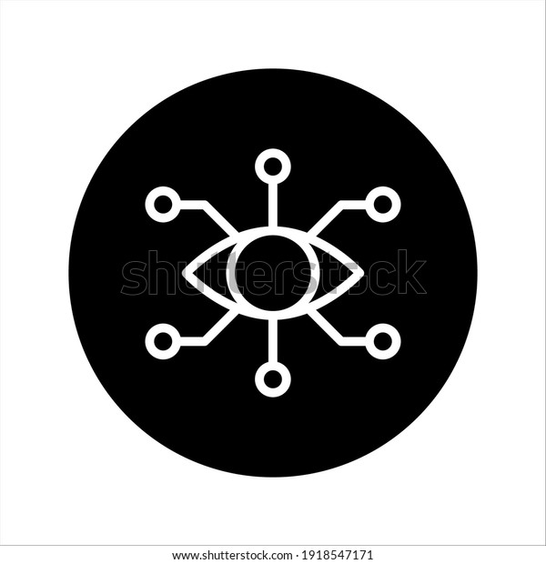Bionic Eye Icon On White Background Stock Vector (Royalty Free ...