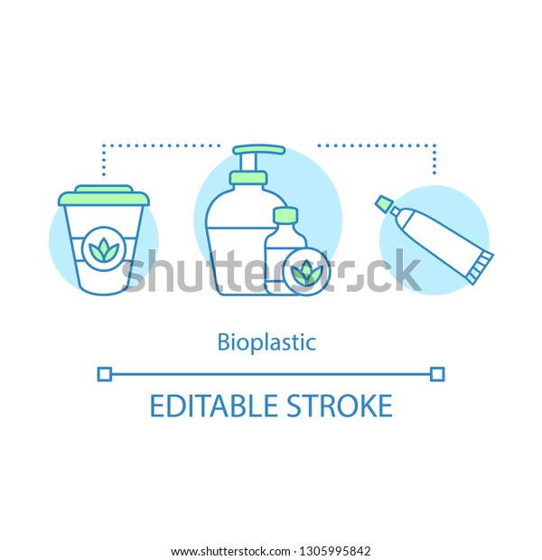 Bioplastic Concept Icon Eco Plastic Idea Stock Vector (Royalty Free ...