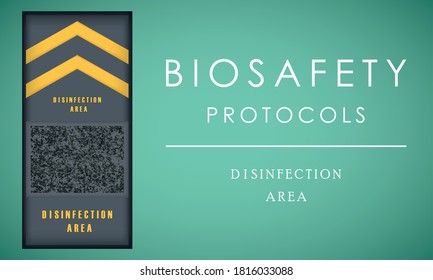 Biosafety Protocols Poster Maintain Disinfection Areas Stock Vector ...
