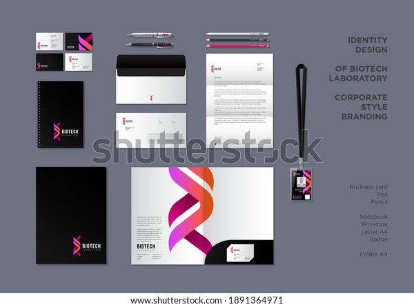 Biotech Laboratory Logo Dna Logo Two Stock Vector (Royalty Free ...