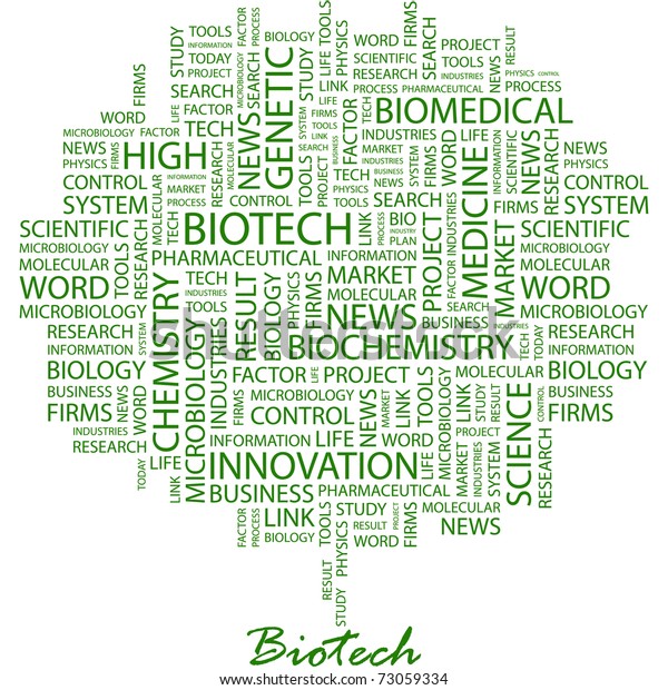 Biotech Word Collage On White Background Stock Vector (Royalty Free ...