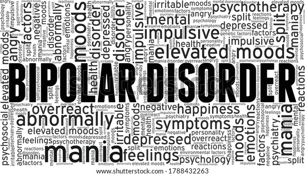 Bipolar Disorder Word Cloud Isolated On Stock Vector (Royalty Free ...