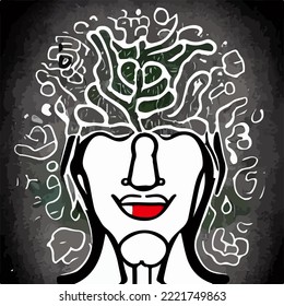 Bipolar Schizophrenia Major Depression Manic Depressive Stock Vector ...