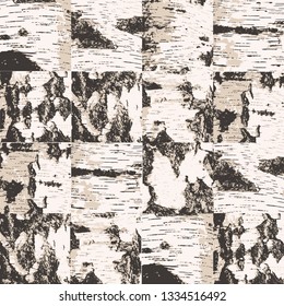 Birch Bark Collage Vector Seamless Pattern Stock Vector (Royalty Free ...