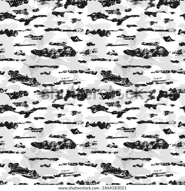 Birch Bark Texture Seamless Patternmonochrome Realistic Stock Vector ...