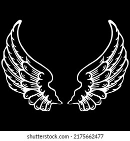 Bird Angel Flight Feathers Wings Vector Stock Vector (Royalty Free ...