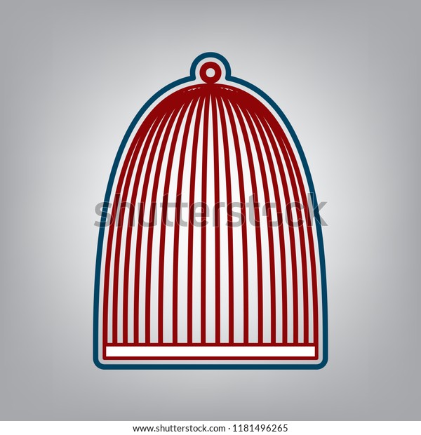Bird Cage Sign Vector Dark Red Stock Vector (Royalty Free) 1181496265 ...