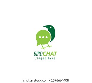 223 Bird With Chat Sign Modern Logo Design Template Images, Stock ...