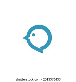 223 Bird With Chat Sign Modern Logo Design Template Images, Stock ...