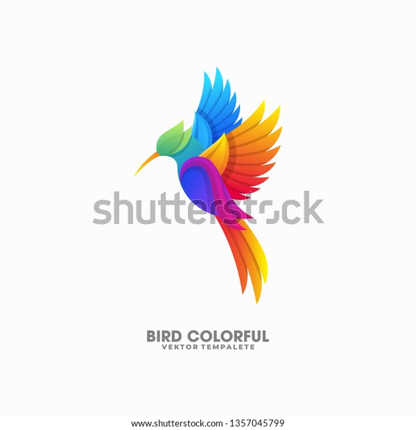 Bird Colorful Designs Illustration Vector Templatesuitable Stock Vector ...
