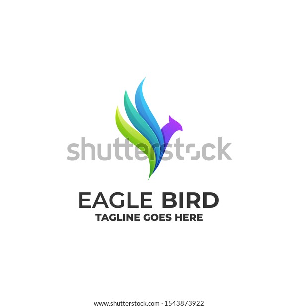 Bird Eagle Colorful Designs Concept Illustration Stock Vector (Royalty ...