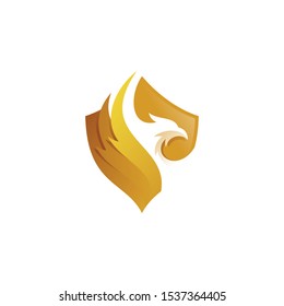 Bird Eagle Falcon Hawk Wing Shield Stock Vector (Royalty Free ...
