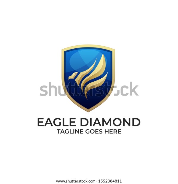 Bird Eagle Shield Colorful Designs Concept Stock Vector (Royalty Free ...