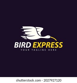 Bird Express Logo Design Template Stock Vector (Royalty Free ...