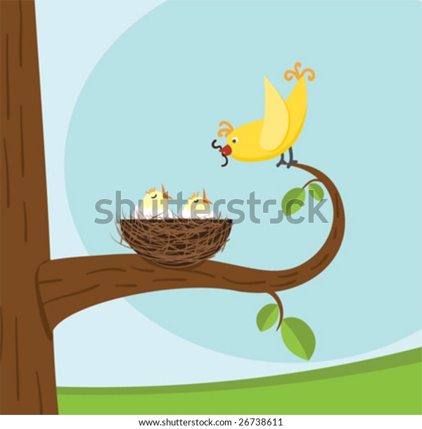 Bird Family Vector Illustration Stock Vector (Royalty Free) 26738611 ...