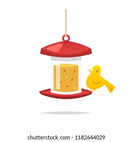 Bird Feeder Vector Isolated Illustration Stock Vector (Royalty Free ...