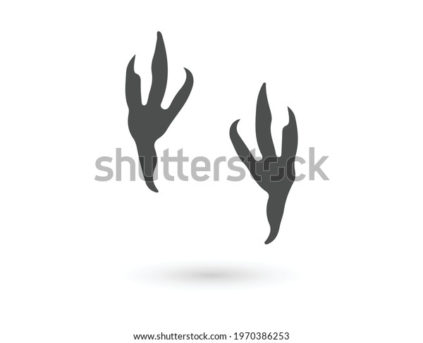 Bird Feet Icon Silhouette Vector Illustration Stock Vector (Royalty ...
